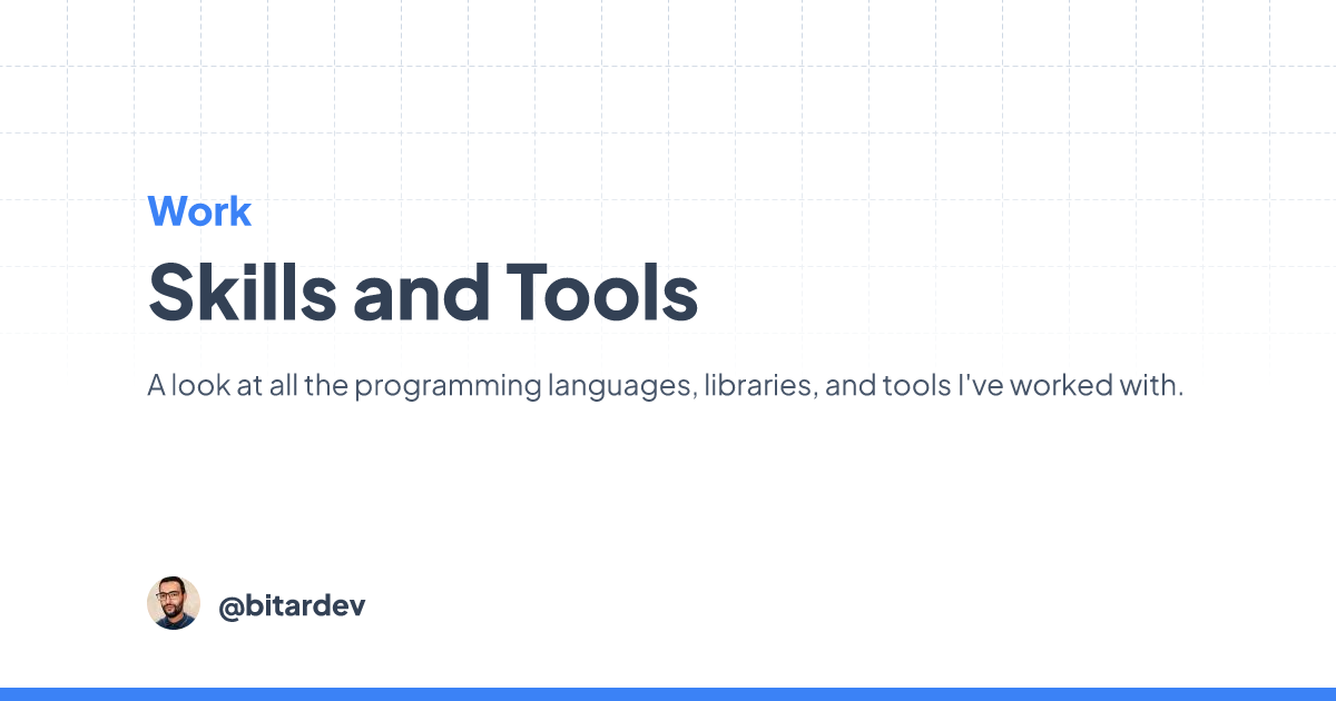 Skills and Tools — Ucef · Front-End Developer
